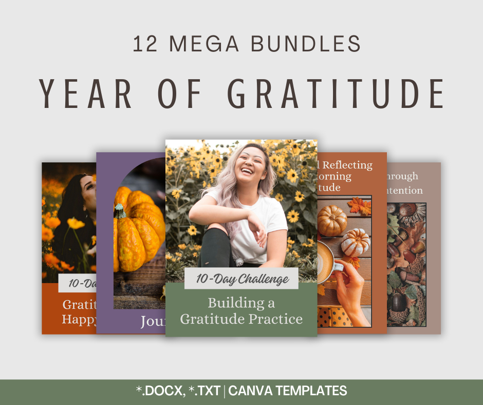 Year of Gratitude Bundles | 12 Mega Bundles – Happy Healthy Content