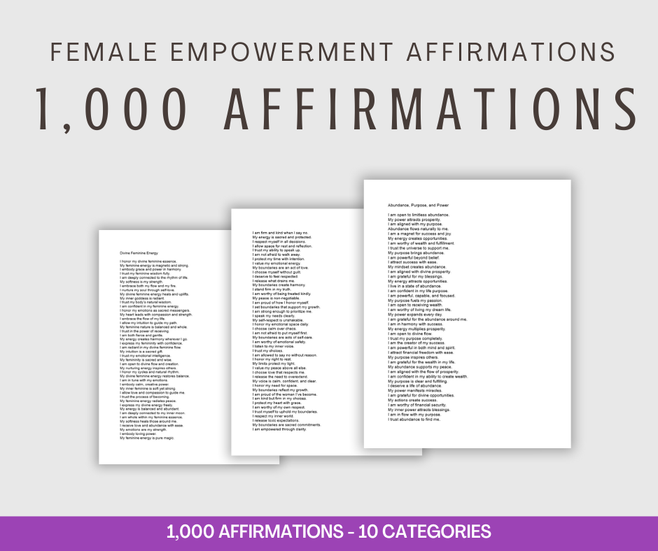 Female Empowerment Affirmations | 1,000 Affirmations – Happy Healthy ...
