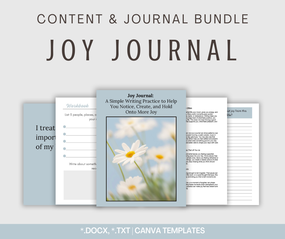 Joy Journal | Content & Journal Bundle – Happy Healthy Content