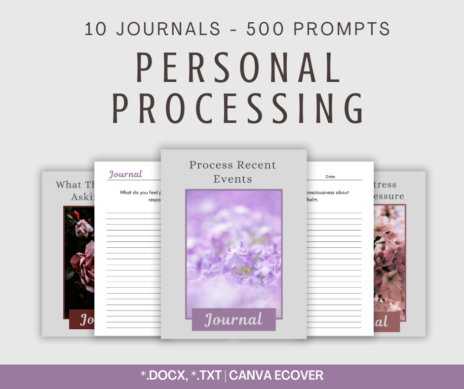 Personal Processing (Self-Reflection) Journal Collection | 10 Journals ...