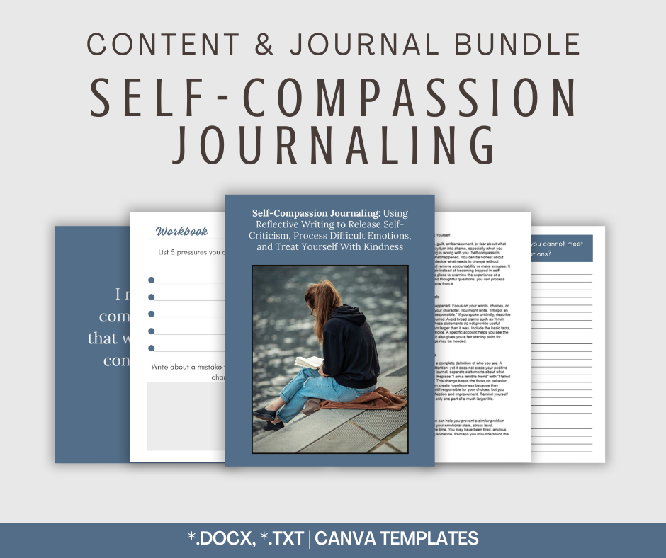 Self-Compassion Journaling | Content & Journal Bundle – Happy Healthy ...