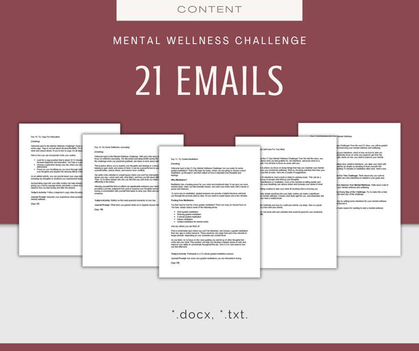 21-Day Mental Wellness Challenge – Happy Healthy Content
