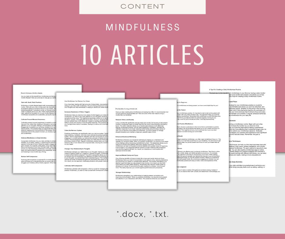 Mindfulness Journey | MEGA Content and Templates Bundle – Happy Healthy ...