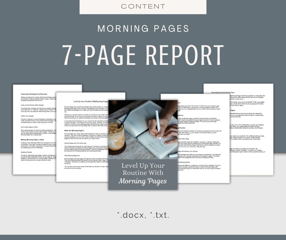 Morning Pages | Content & Journal Bundle – Happy Healthy Content