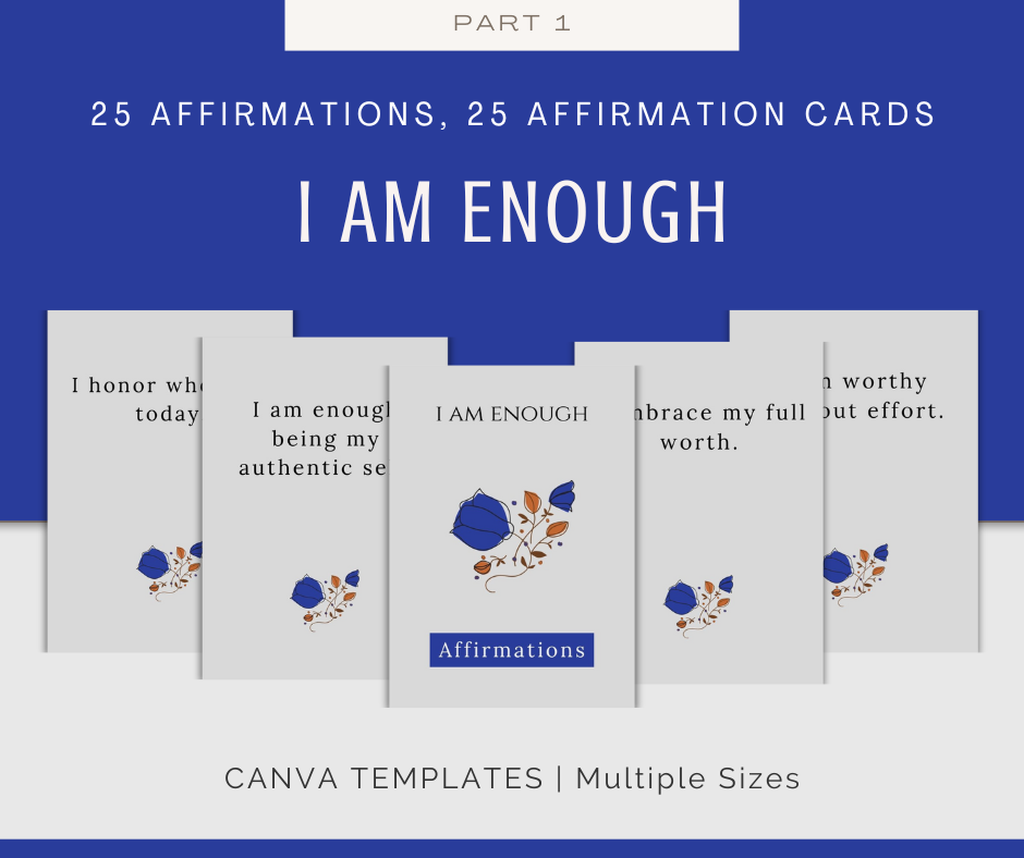 I Am Enough Affirmations | Affirmation Cards Bundle – Happy Healthy Content