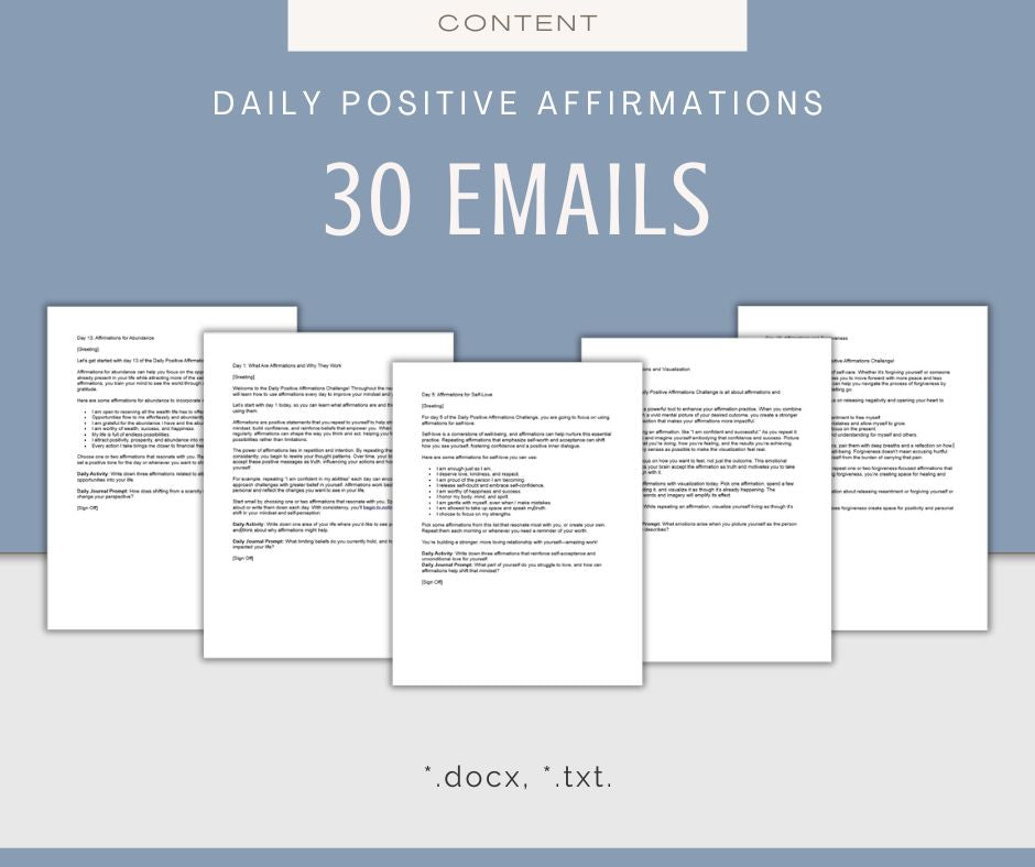 30-Day Daily Positive Affirmations Challenge – Happy Healthy Content