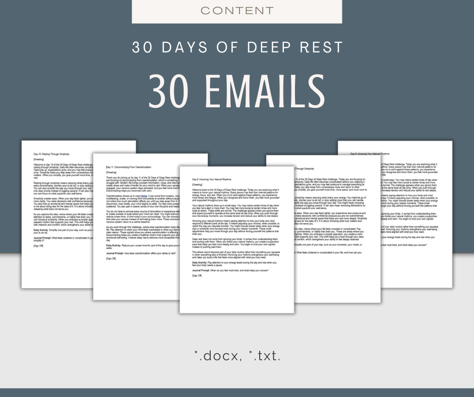 30-Day Deep Rest Challenge – Happy Healthy Content