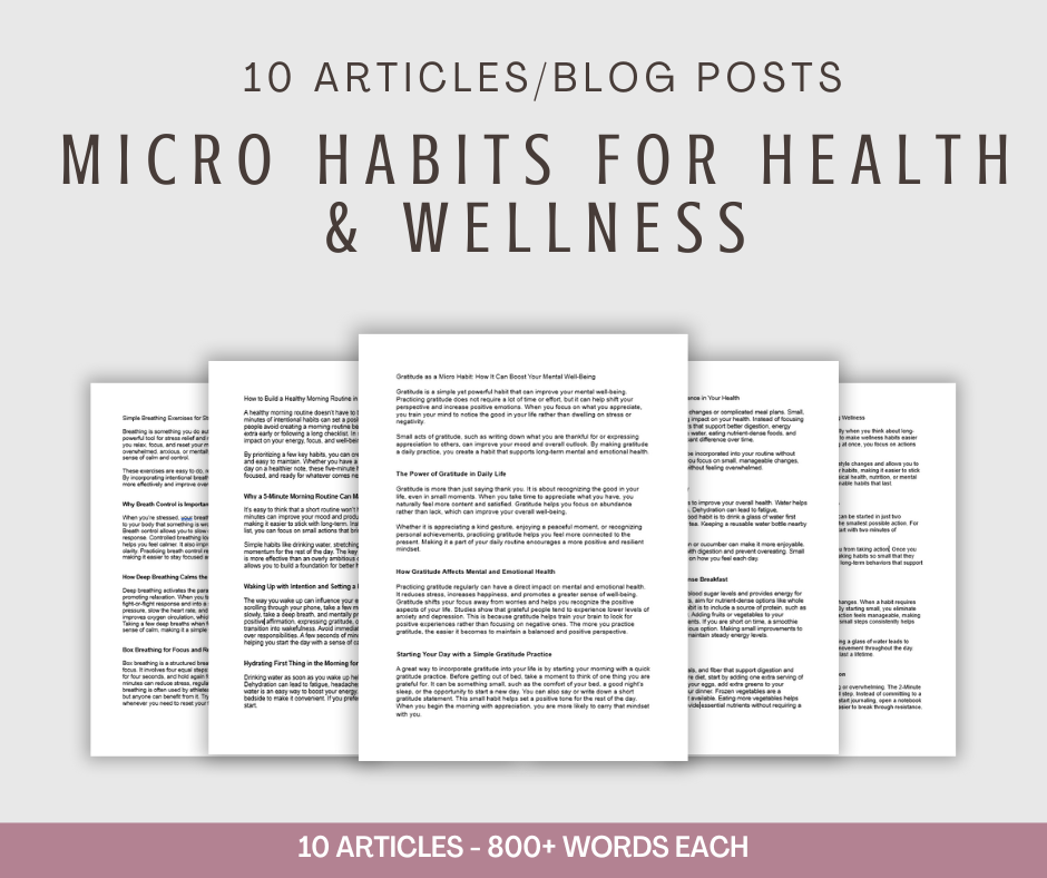 Micro Habits for Health and Wellness | 10 Articles/Blog Posts – Happy ...