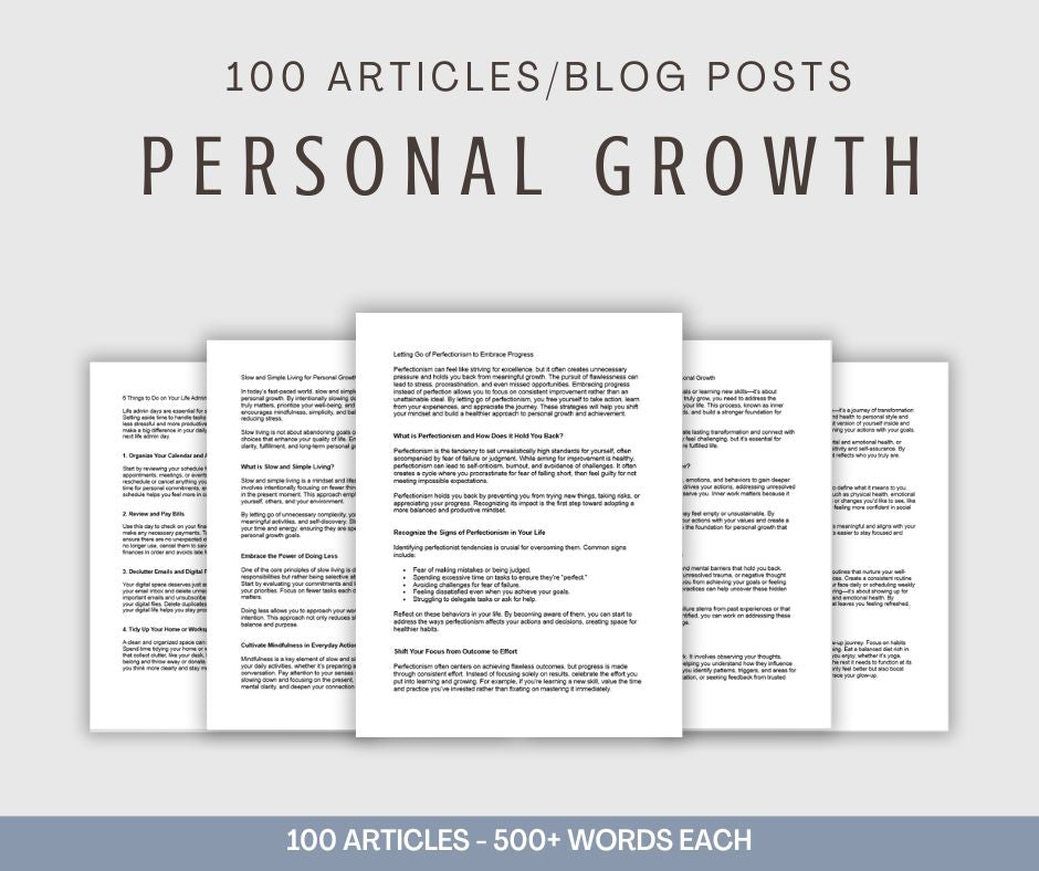 100 Personal Growth Articles – Happy Healthy Content