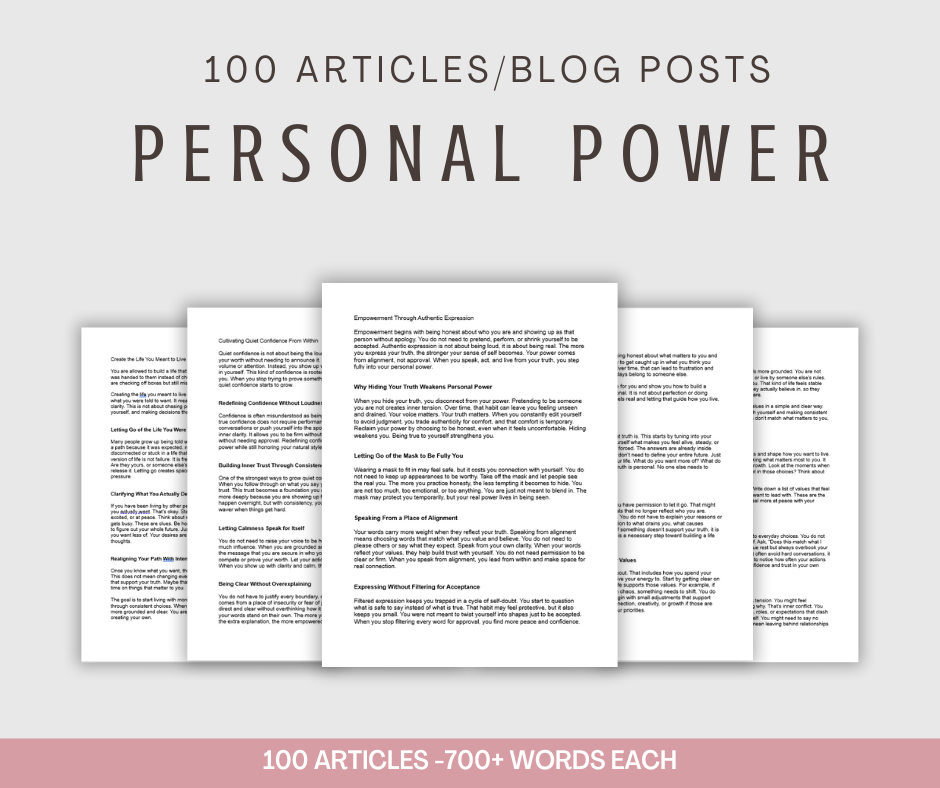 100 Personal Power Articles – Happy Healthy Content